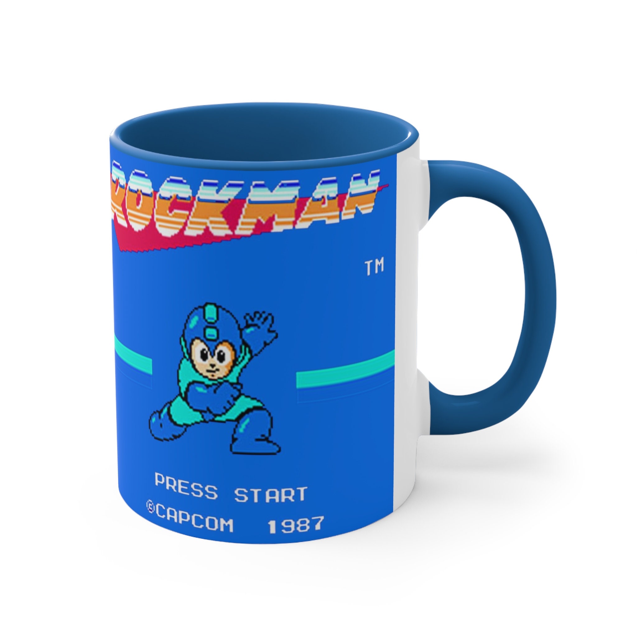 Rockman Megaman 1 NES 8 Bit Game Box Cover Famicom Accent Coffee Mug ...