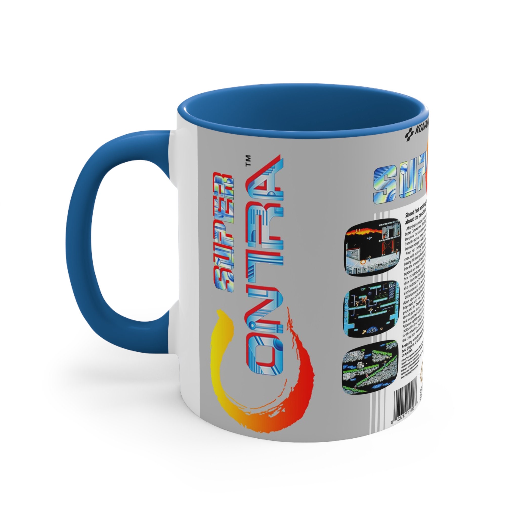 Super Contra Force NES 8 Bit Game Box Cover Famicom Accent Coffee Mug ...