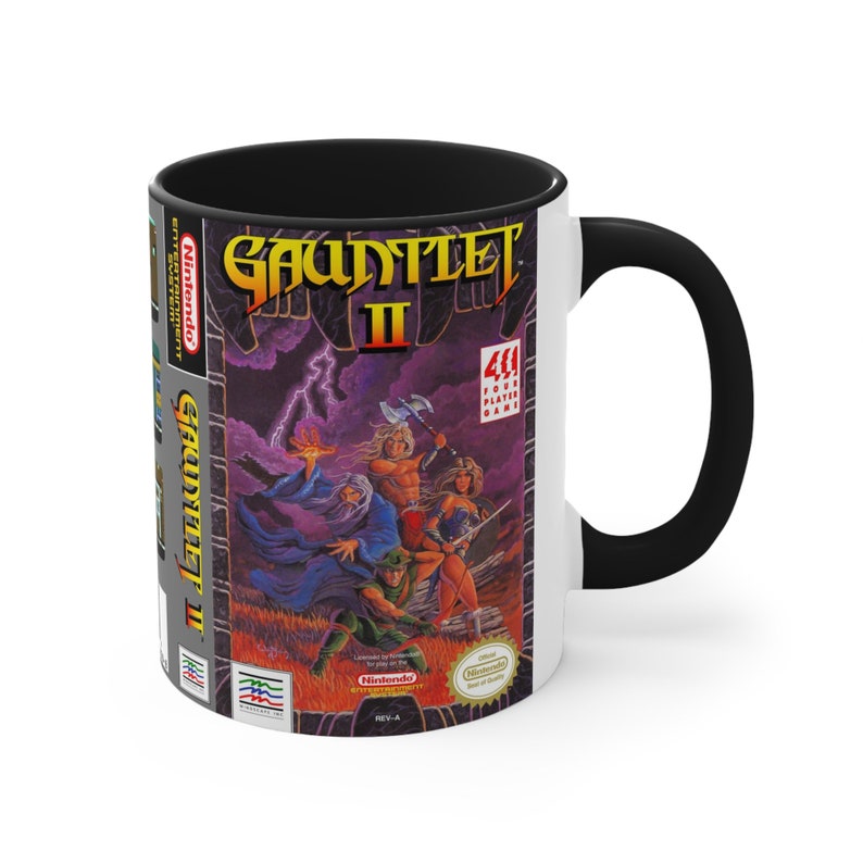 Gauntlet II NES 8 Bit Game Box Cover Famicom Accent Coffee Mug, 11oz ...