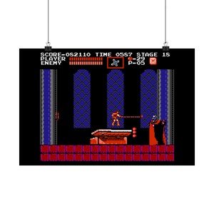 Castlevania 1 Final Boss Dracula Screen NES 8 Bit Game Box Cover ...