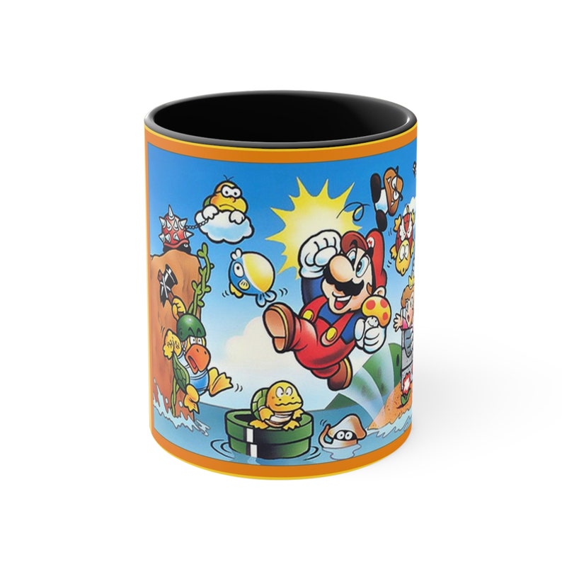 SMB 1 S. Mario Bros 1 NES 8 Bit Game Box Cover Famicom Accent Coffee ...