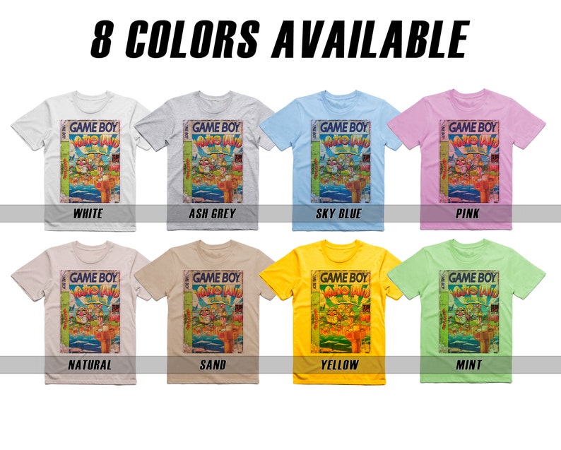 Wario Land - Super Mario Land 3 - Gameboy Vintage T Shirt 8 Colors ...