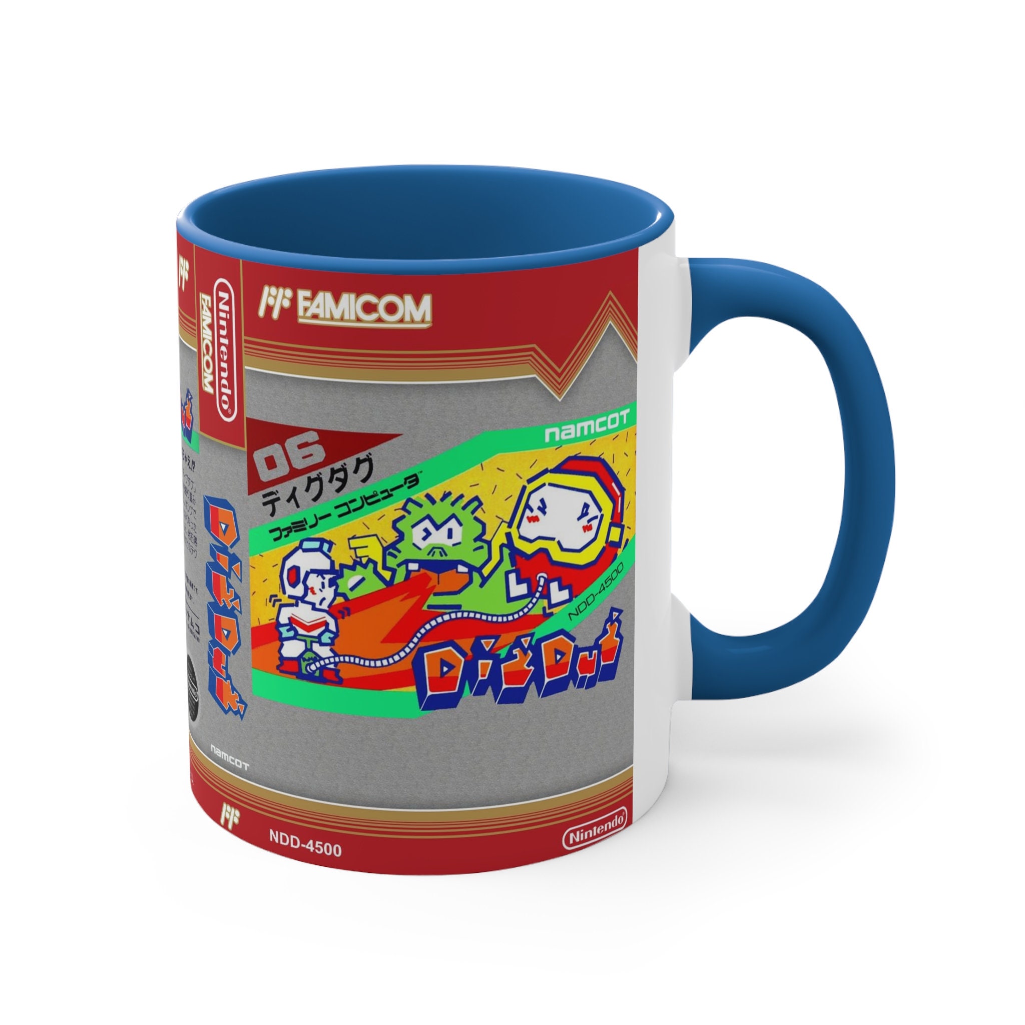 Dig Dug NES 8 Bit Game Box Cover Famicom Accent Coffee Mug - Etsy