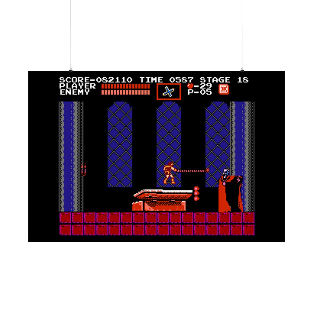 Castlevania 1 Final Boss Dracula Screen NES 8 Bit Game Box Cover ...