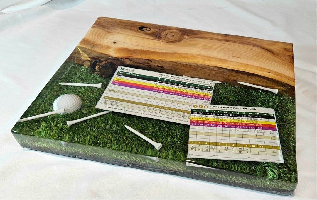 Custom Golf Epoxy Charcuterie Board / Insert Custom Items / Father's ...