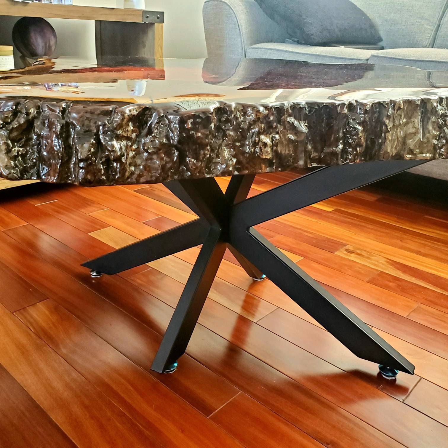 Live Edge Epoxy Coffee Table Living Room Furniture Custom - Etsy Canada