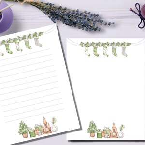 Christmas Letter Paper Printable, Christmas Writing Paper, Winter ...