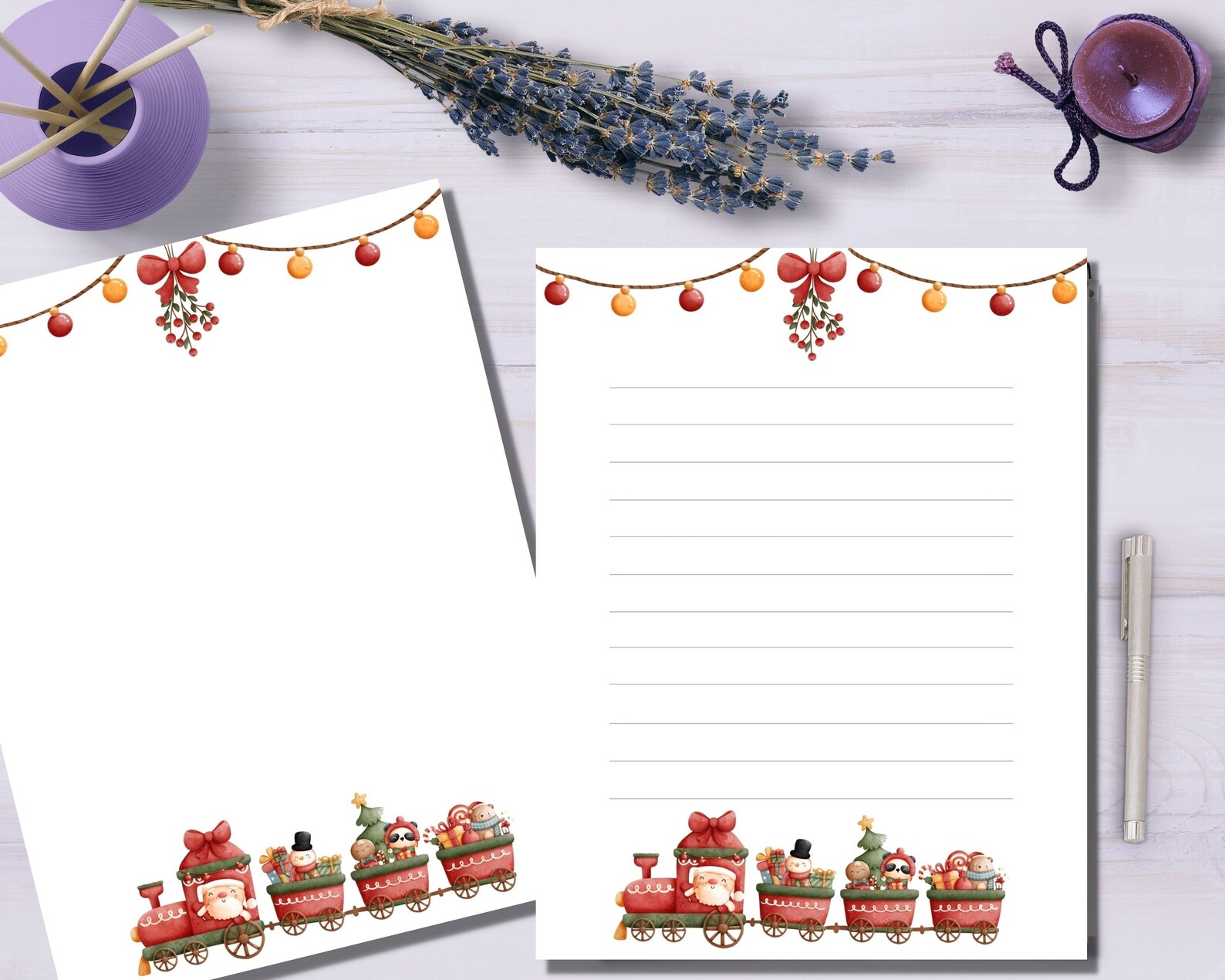 Christmas Printable Letter Paper, Santa Writing Paper, Christmas ...