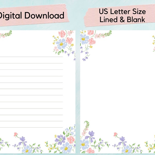 Printable Spring Writing Paper - Etsy