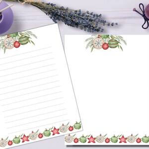 Christmas Letter Paper Printable, Holiday Writing Paper, Journal Page ...
