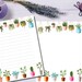 Potted Plant Printable Letter Paper, House Plants, Succulents, Writing ...