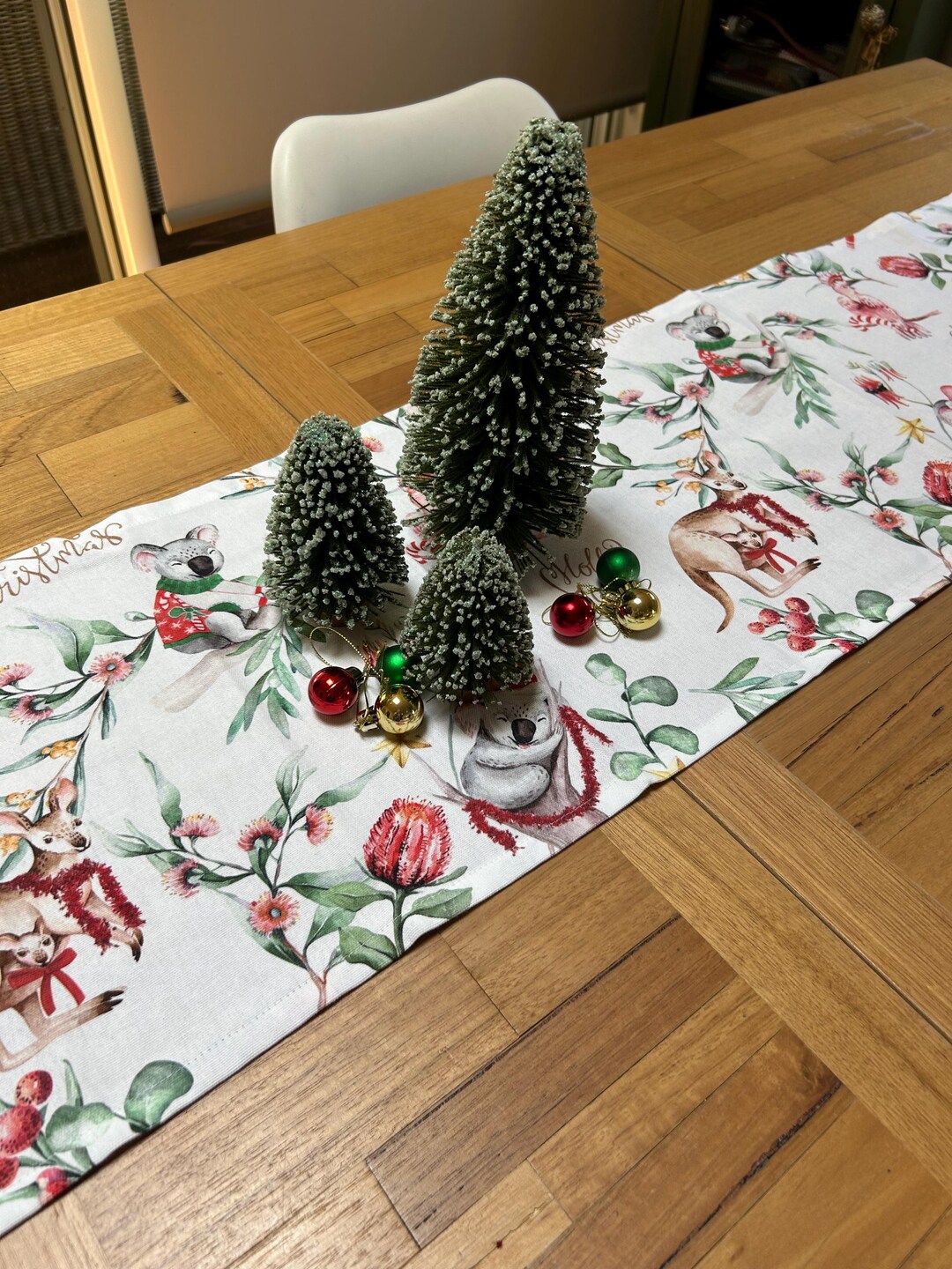 Christmas Australiana Theme Table Runner/australian Made/ Dining/buffet ...