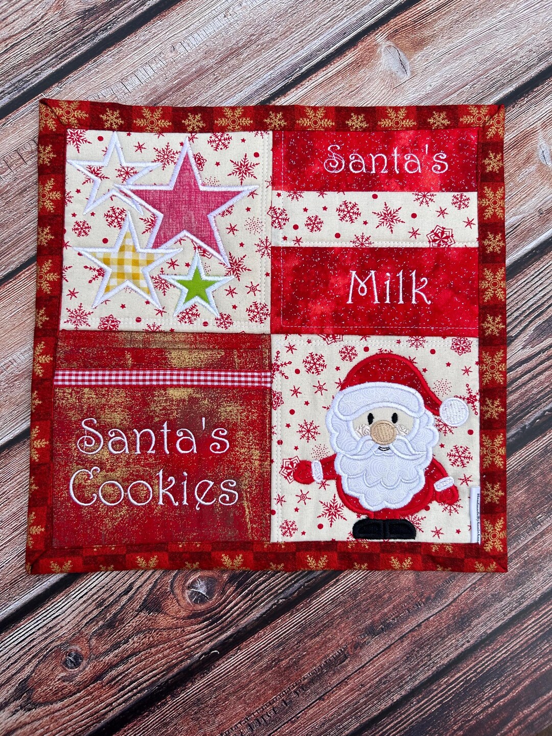Santa Star Cookie Placemat, Santa’s Milk, Home Decor, Christmas - Etsy