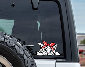 Cat Rear Window Sticker - Etsy