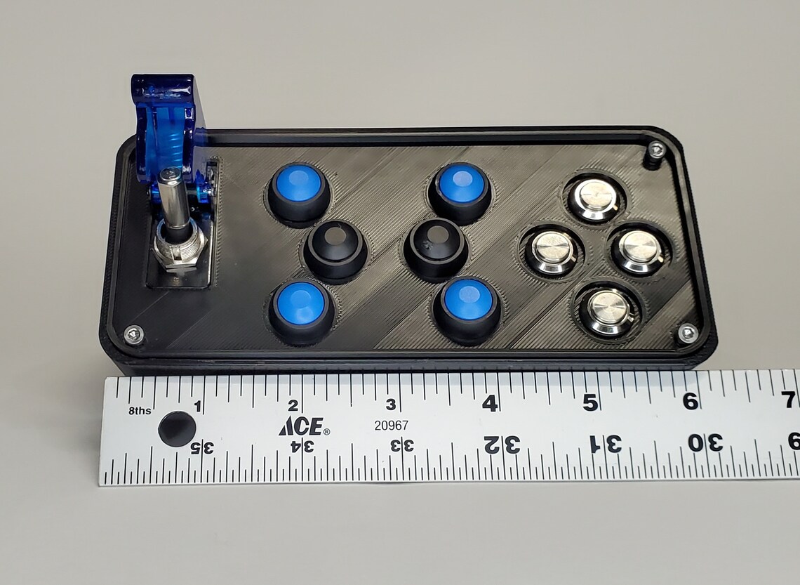 Sim Racing 10 Button One Led Toggle Switch Angled Front - Etsy