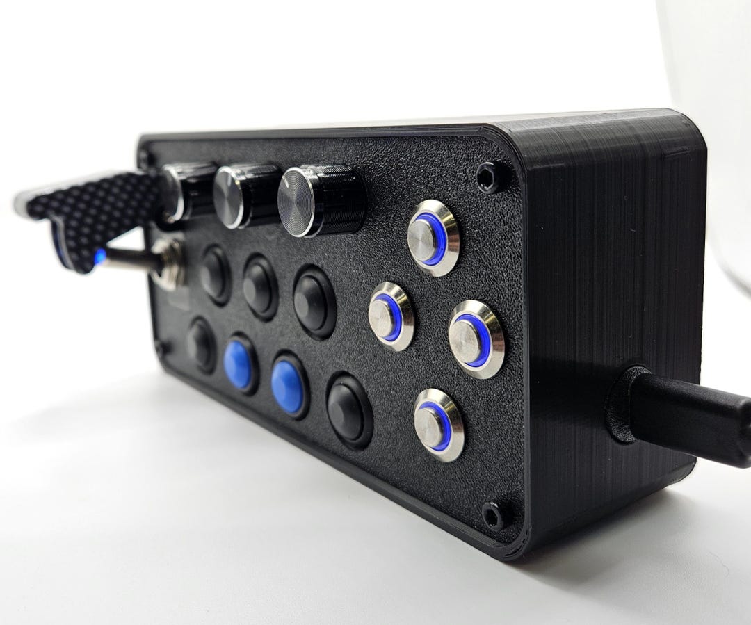 Sim Racing Button Box: Arduino Pro Micro, Rotary Encoders, LED Toggle ...