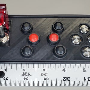 Sim Racing 10 Button, One Led Toggle Switch Angled Front Button Box for ...