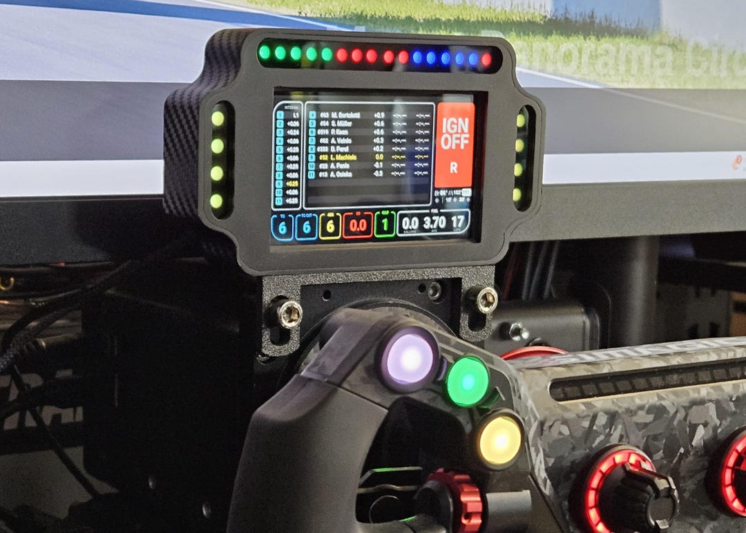 Sim Racing Dashboard: 4.3" Vocore Touchscreen Display With 24 Leds - Etsy