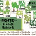 Months of the Year Flashcards With Trees. Trees Represent the Numerical ...