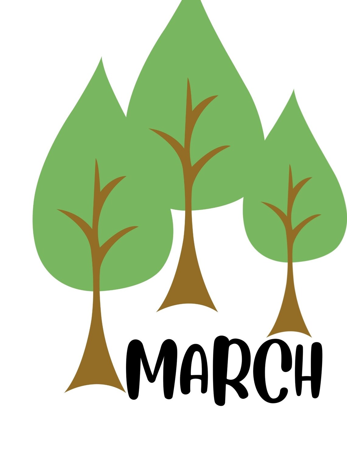 Months of the Year Flashcards With Trees. Trees Represent the | Etsy