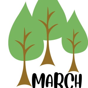Months of the Year Flashcards With Trees. Trees Represent the | Etsy