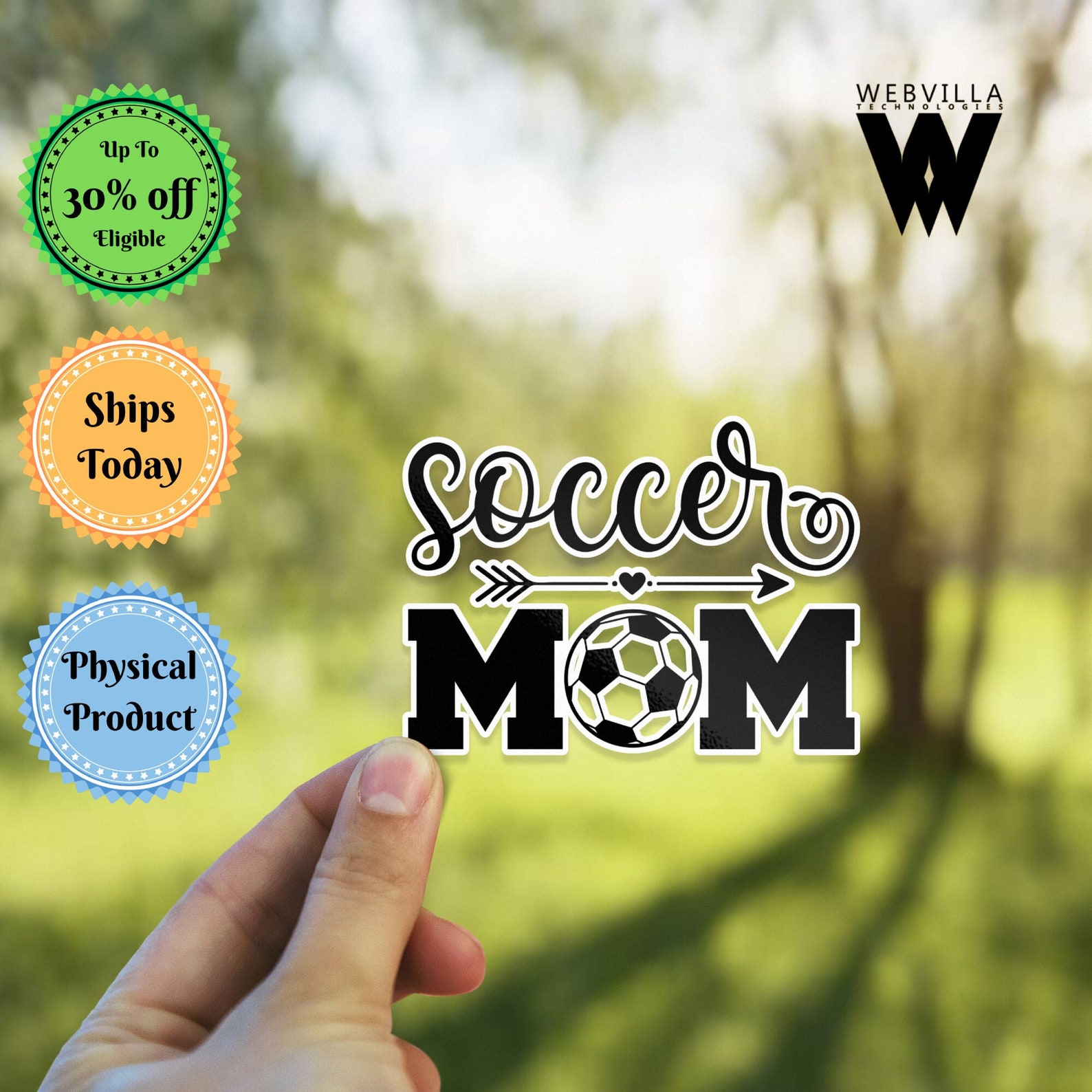 Soccer Mom Car Sticker, Permanent Vinyl Decal, Soccer Mom Decal, Car ...