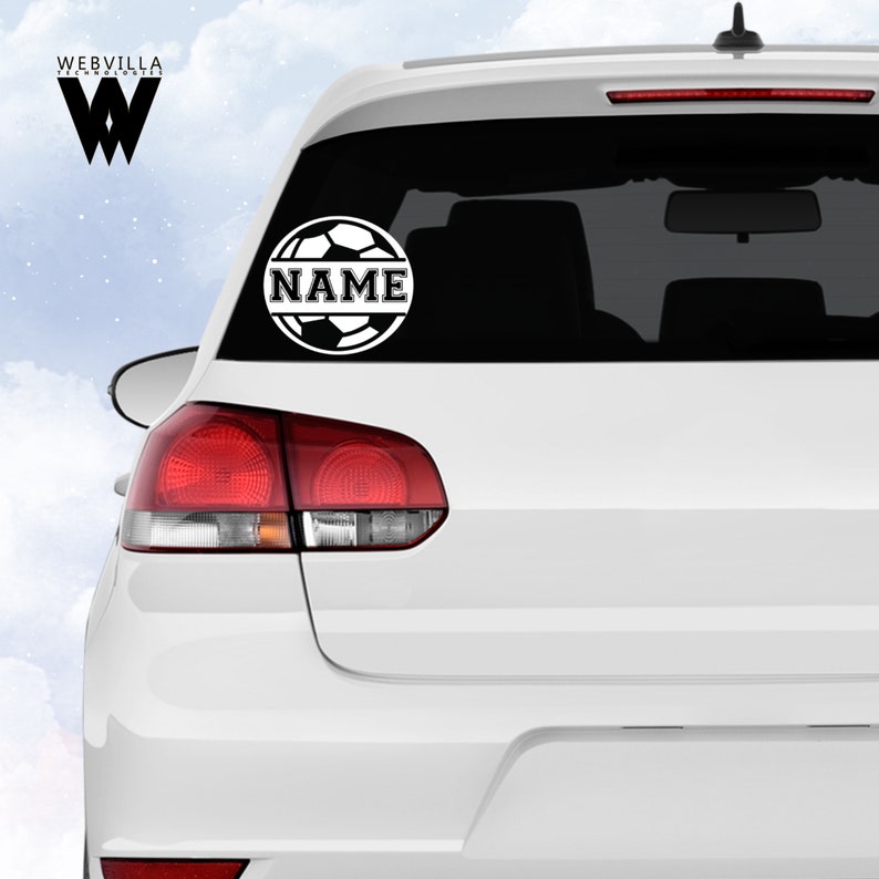Personalized Soccer Ball With Name Sticker, Permanent Vinyl Decal ...