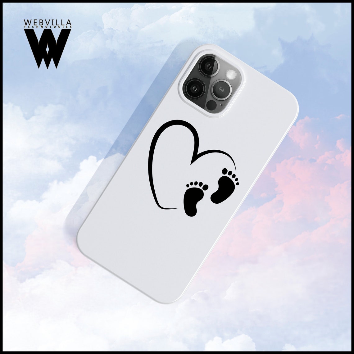 Baby Feet Heart Decal, Car Decal, Laptop Sticker, Phone Decal, Water ...