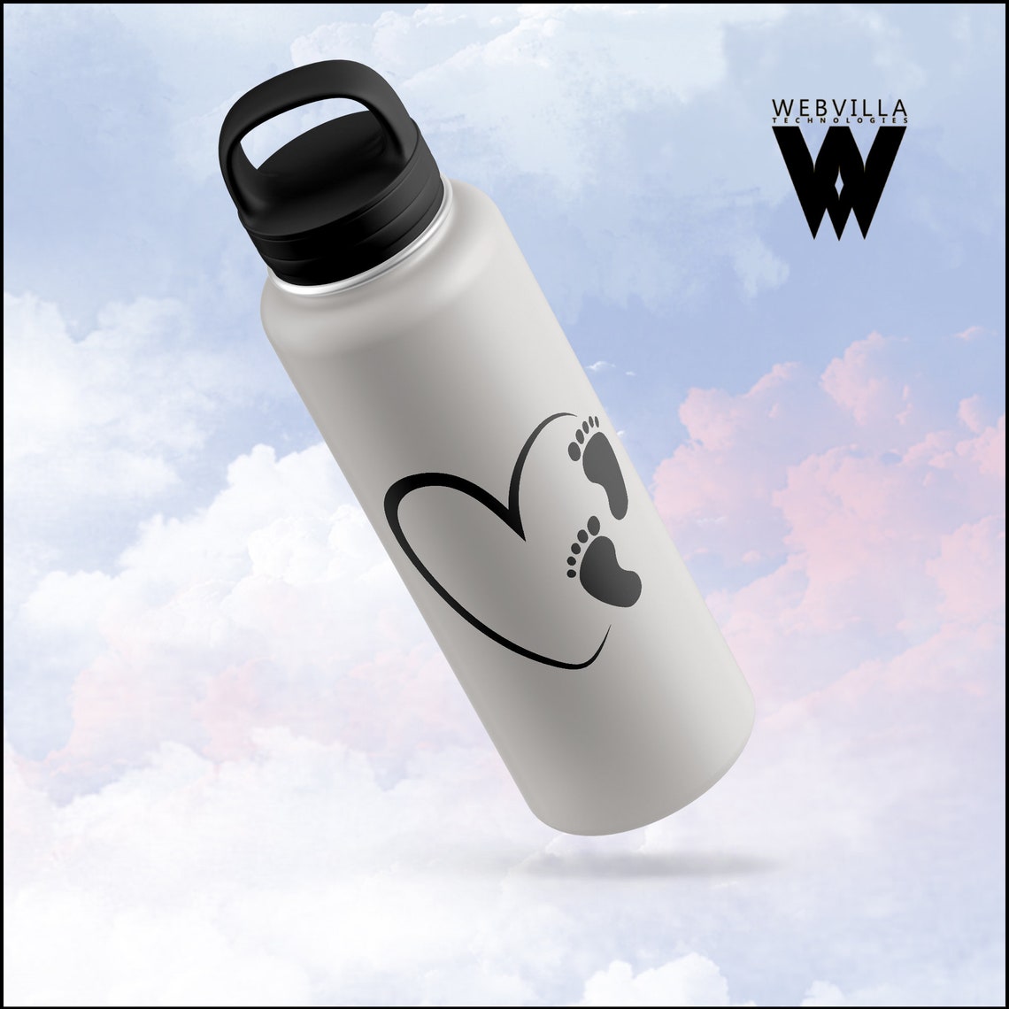 Baby Feet Heart Decal, Car Decal, Laptop Sticker, Phone Decal, Water ...