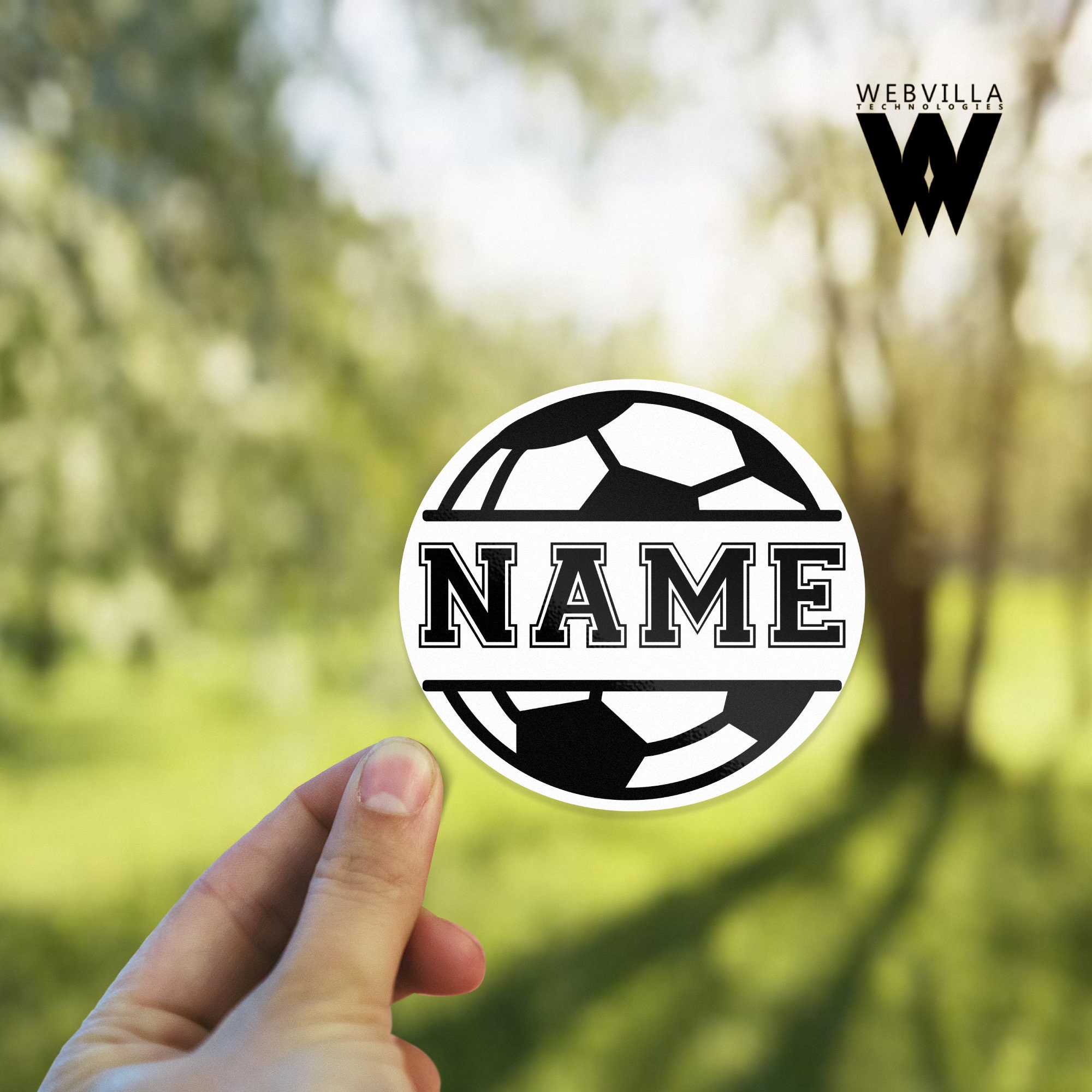 Personalized Soccer Ball With Name Sticker, Permanent Vinyl Decal ...