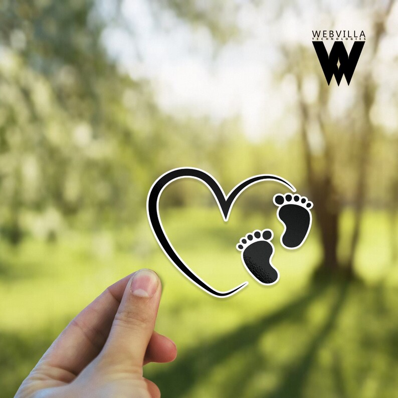 Baby Feet Heart Decal Car Decal Laptop Sticker Phone Decal - Etsy