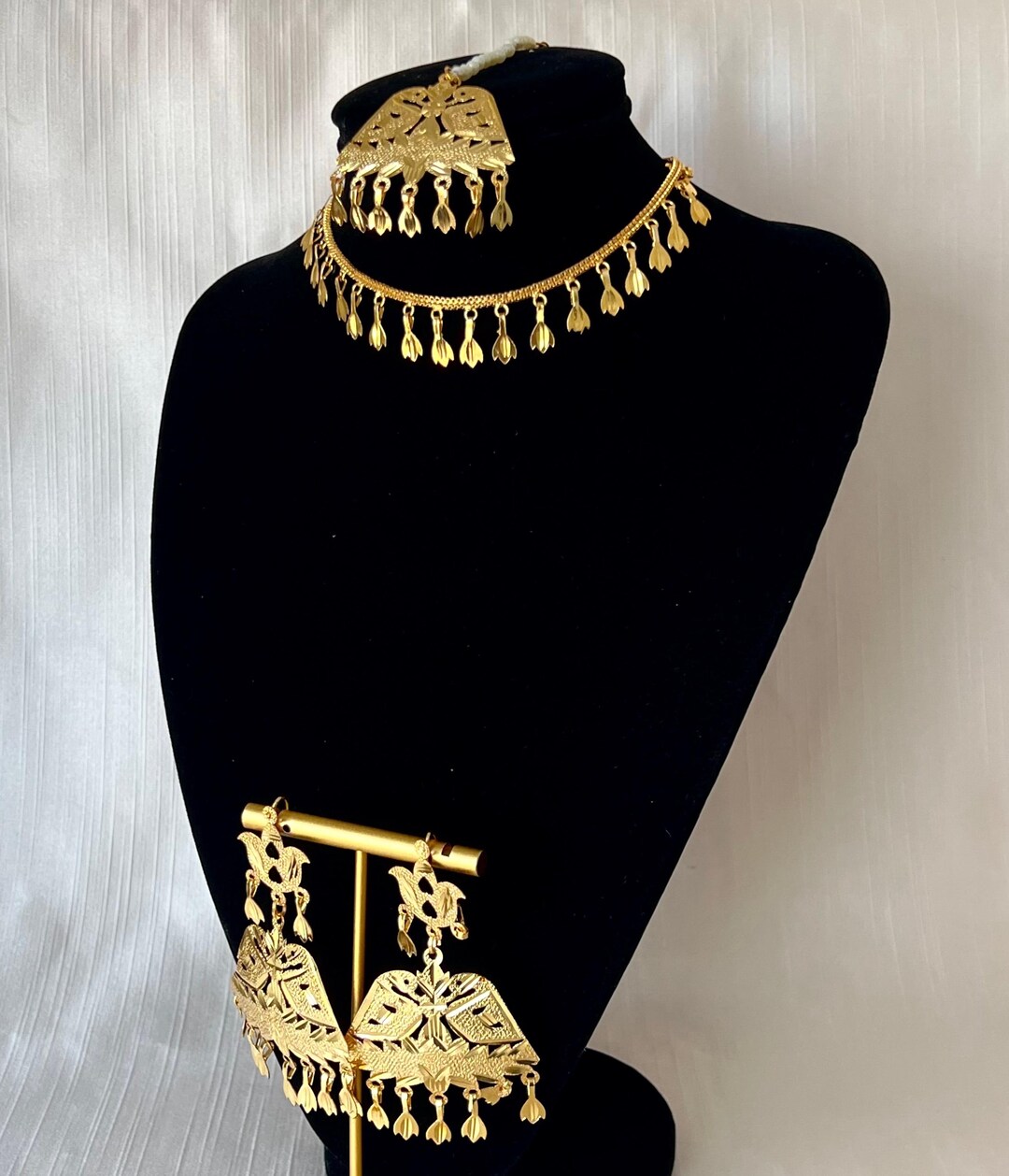 READY TO SHIP Jadau Gold Pippal Patti - Indian / Pakistani Jewellery ...
