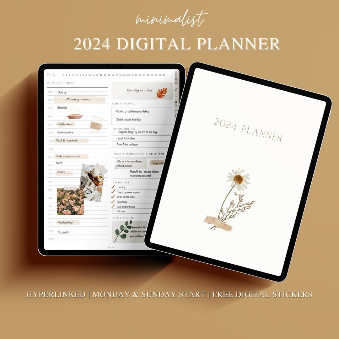 2024 Minimalist Digital Planner Modern Minimalist Planner - Etsy
