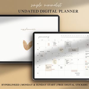 Undated Simple Minimalist Digital Planner | Goodnotes | Notability ...