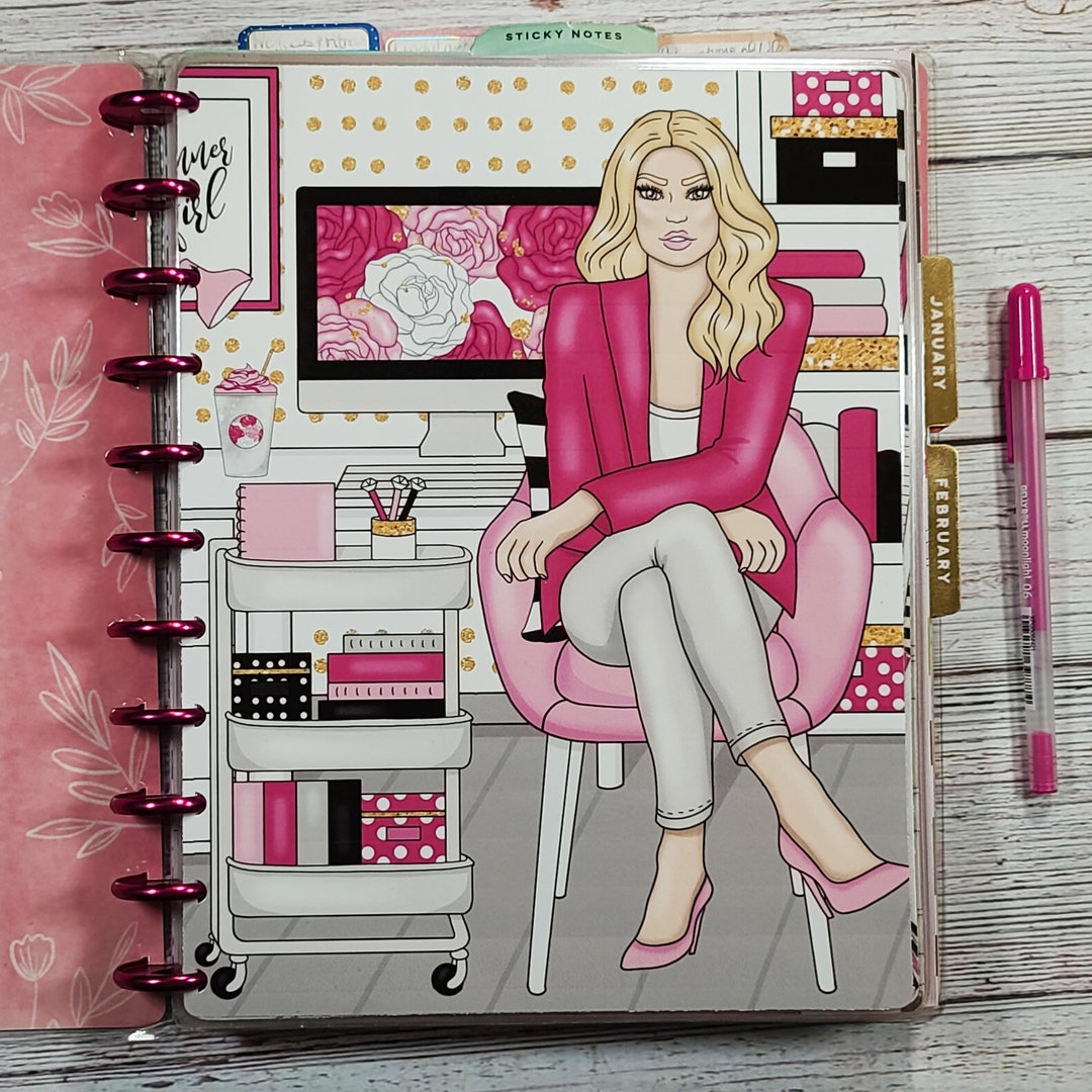 Planner Girl Pretty in Hot Pink BIG Planner Printable Dashboard/divider ...