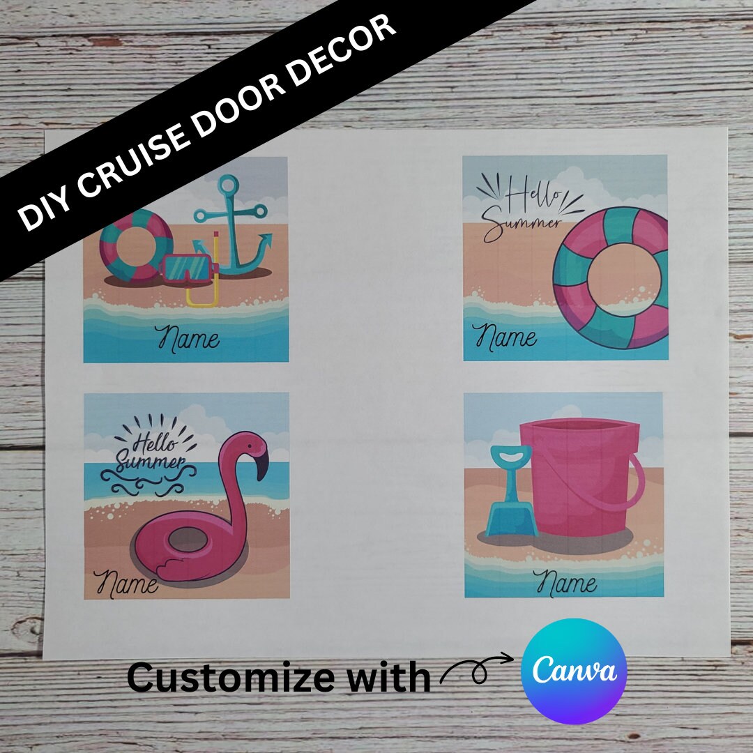 Hello Summer Cruise Door Decoration Package for Travel Downloadable ...