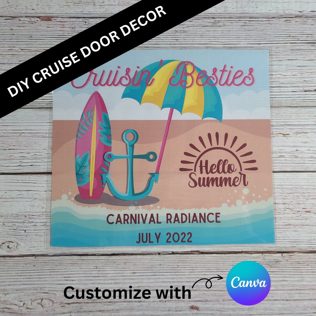 Hello Summer Cruise Door Decoration Package for Travel Downloadable ...