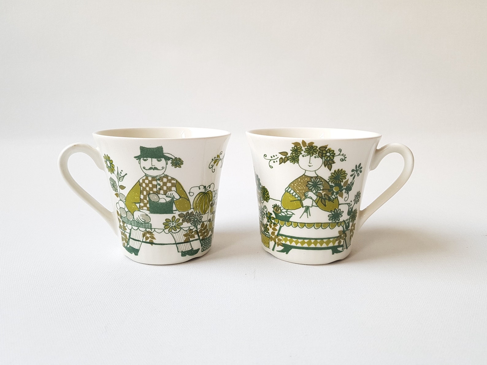 Vintage Figgjo Norway market Cups, Cups and Saucers, Turi Gramstad ...