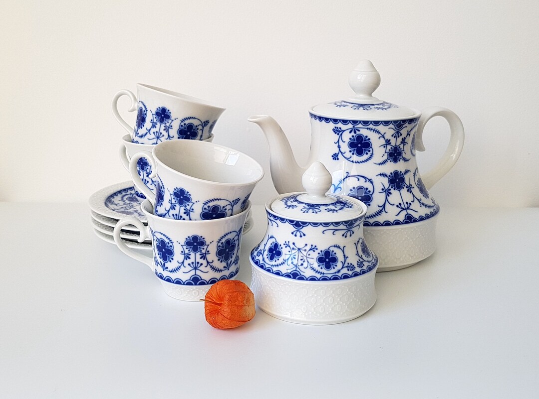 Vintage Tea Set, Schumann Arzberg echt Cobalt Series, Teapot, Sugar ...