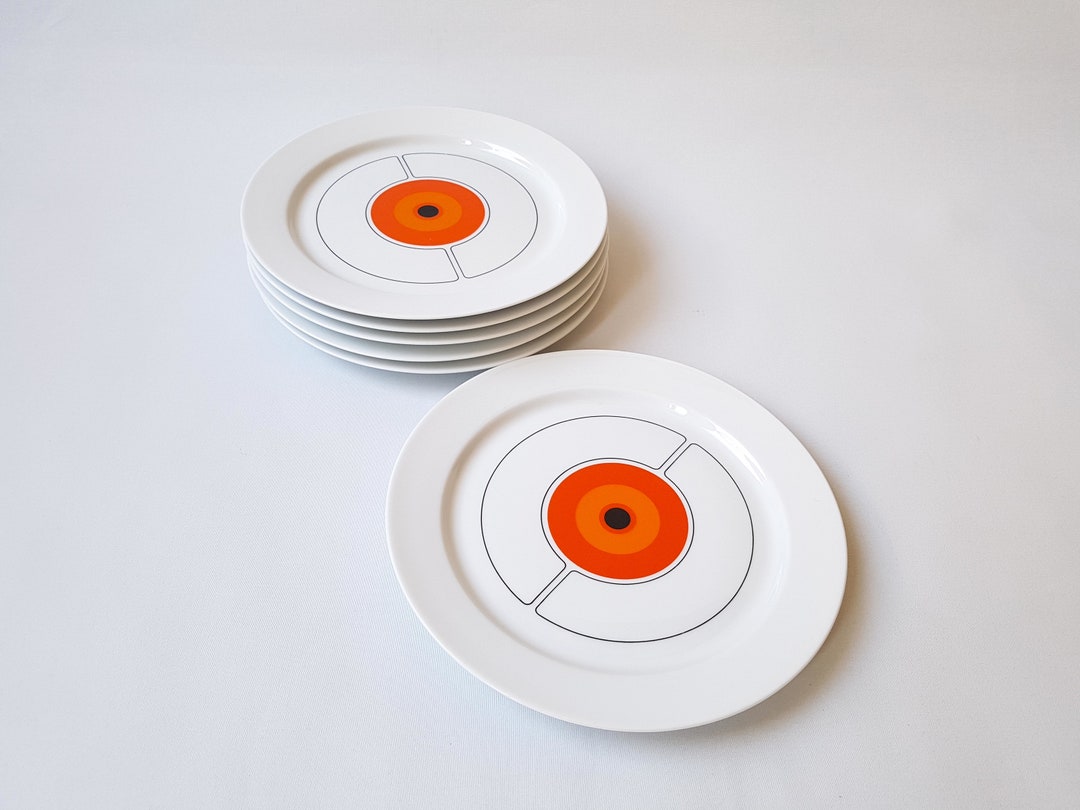 Vintage Dinner Plates, Thomas Germany 'eclipse' Series, 1970s Décor ...