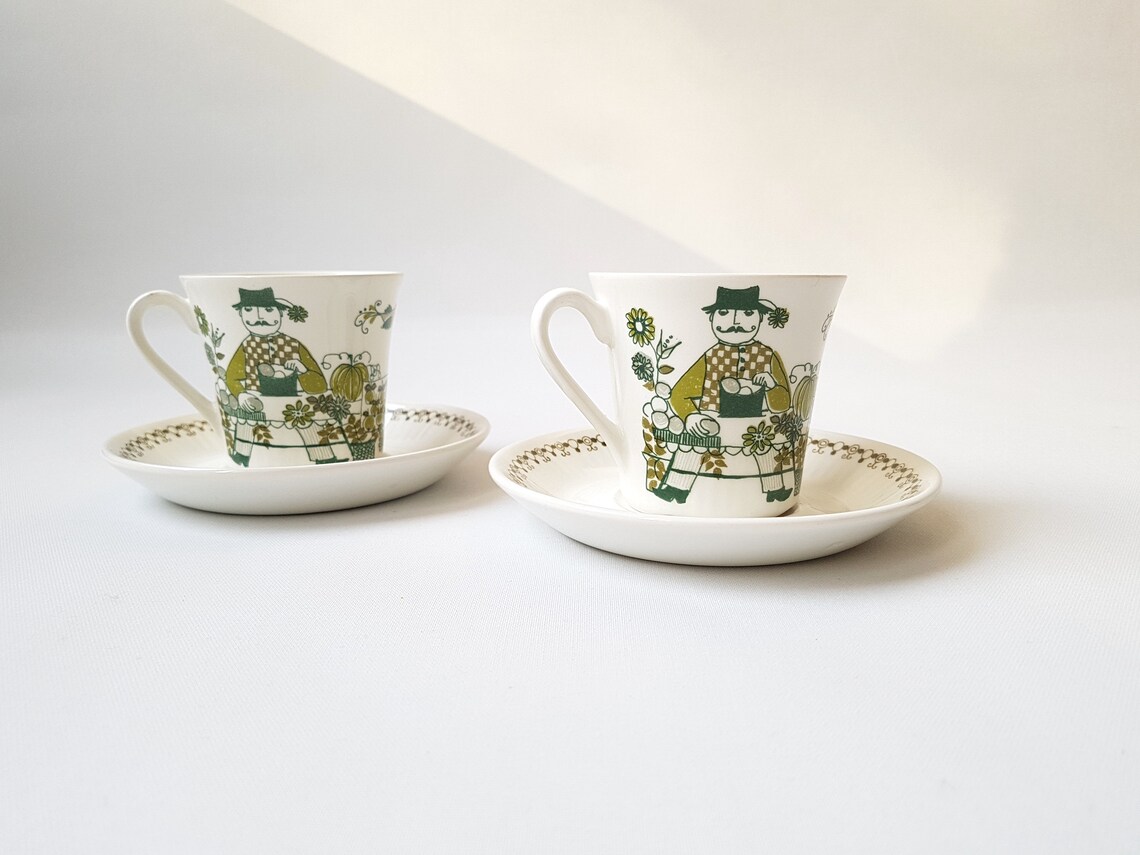 Vintage Figgjo Norway market Cups Cups and Saucers Turi - Etsy