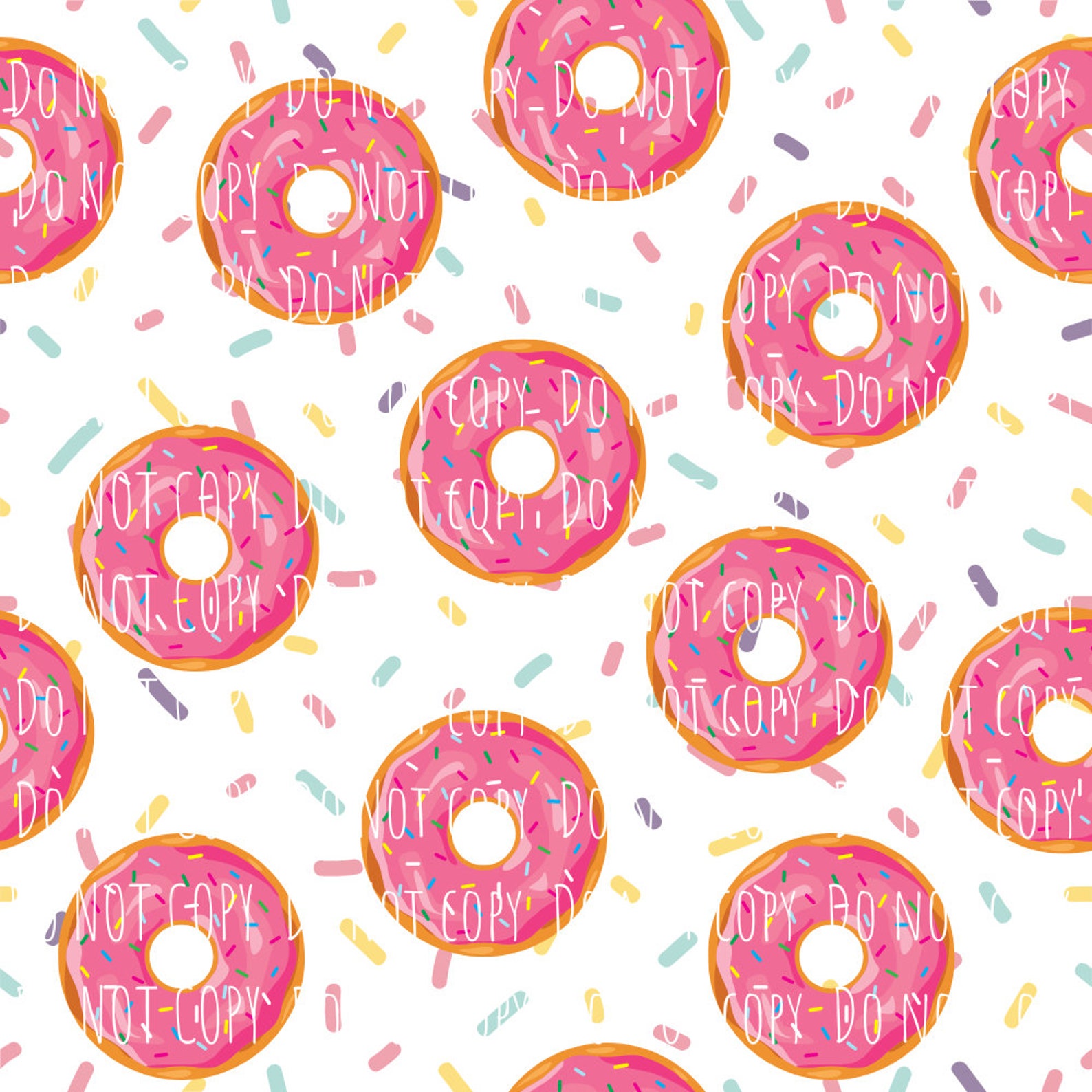 Donut Seamless File, Donut Sprinkle Seamless PNG, Seamless File for ...