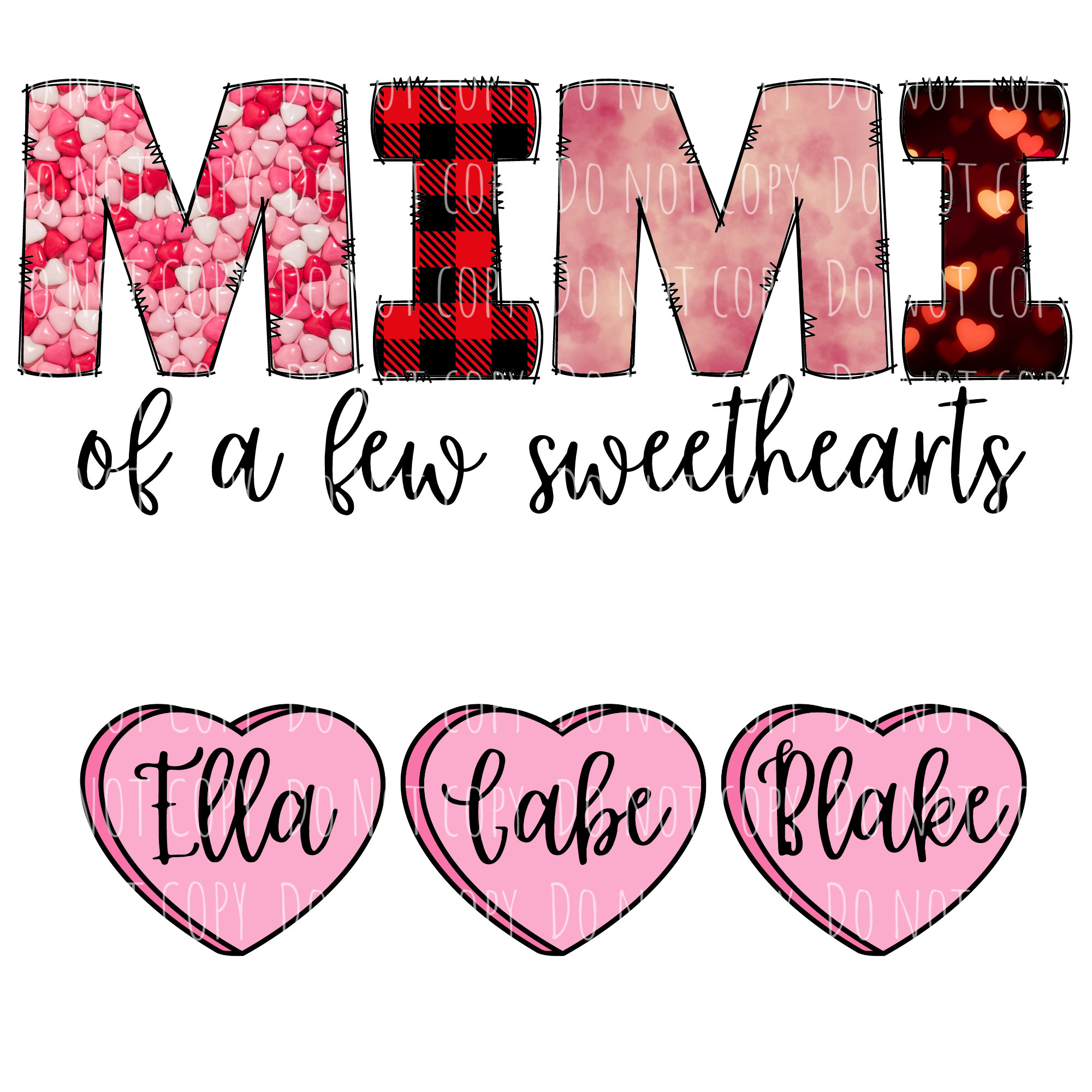 Mimi of a Few Sweethearts Png, Valentines Day Sleeve Png, Valentines ...