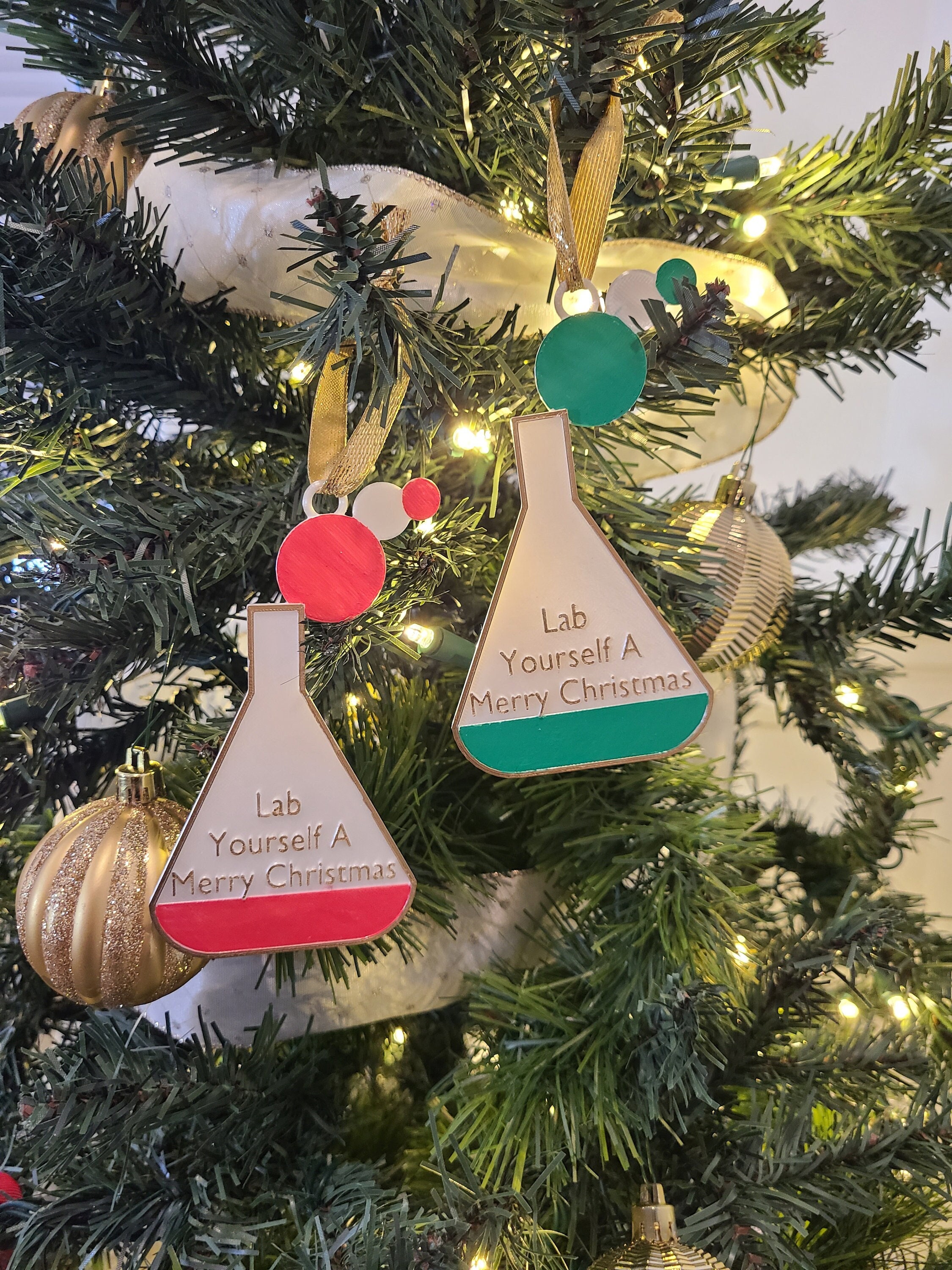 Laboratory Ornament. Lab Flask for Christmas. Perfect Gift for Your ...