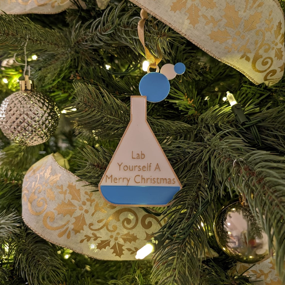 Laboratory Ornament. Lab Flask for Christmas. Perfect Gift for Your ...