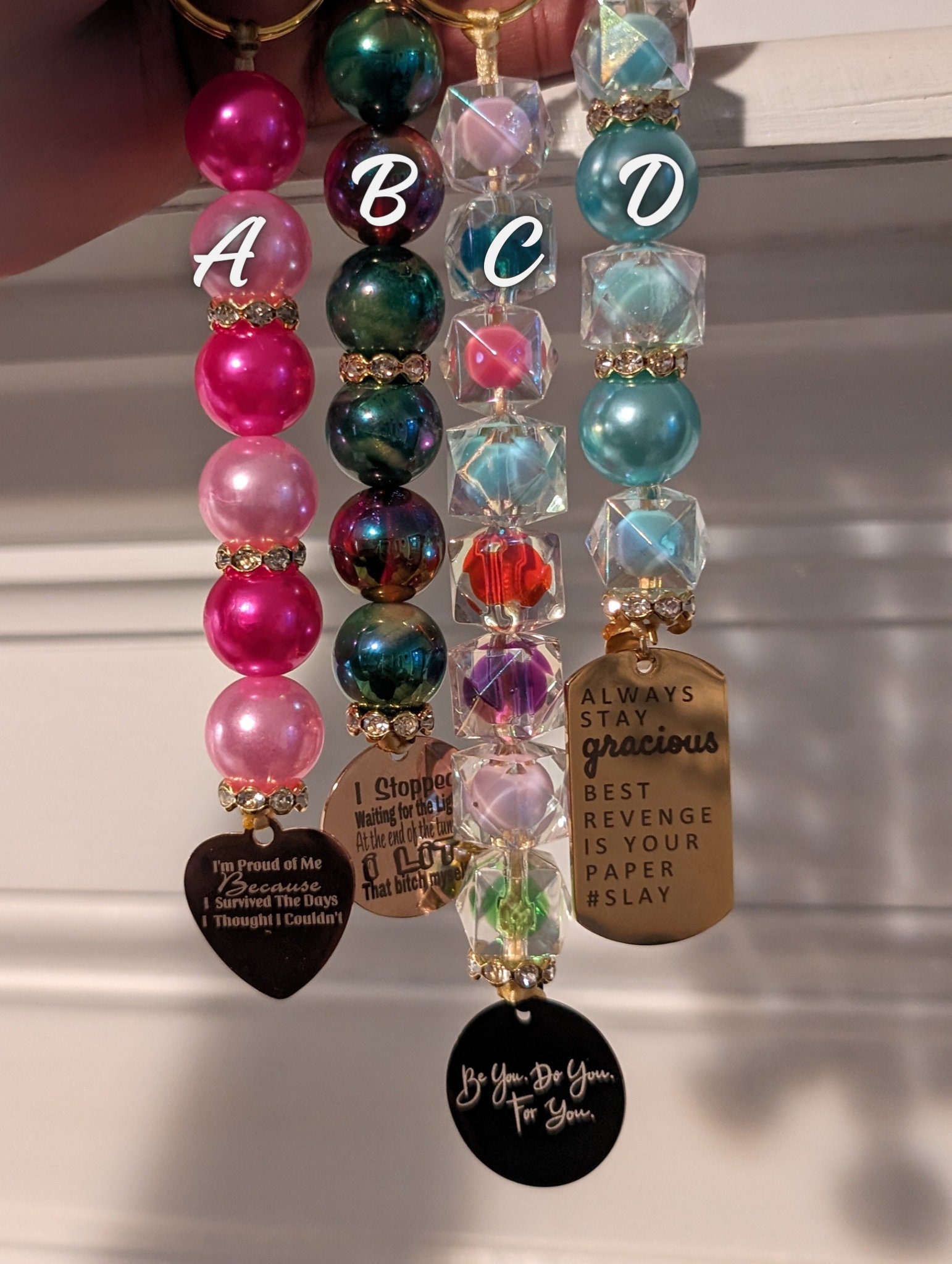 Beaded Binder Charms/key Chains - Etsy