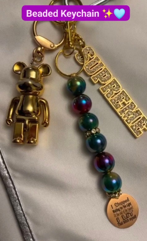 Beaded Binder Charms/key Chains - Etsy
