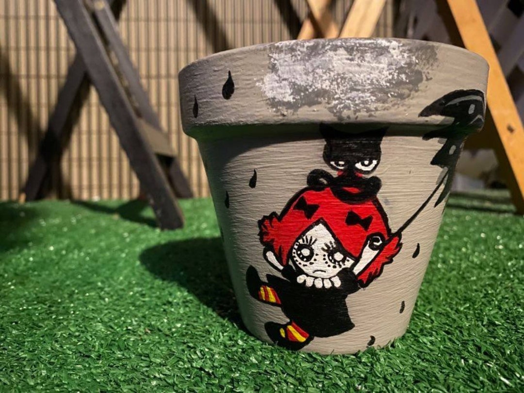 8 Inch Gothic Ragdoll Lolita Style Hand Painted Terra Cotta Clay ...