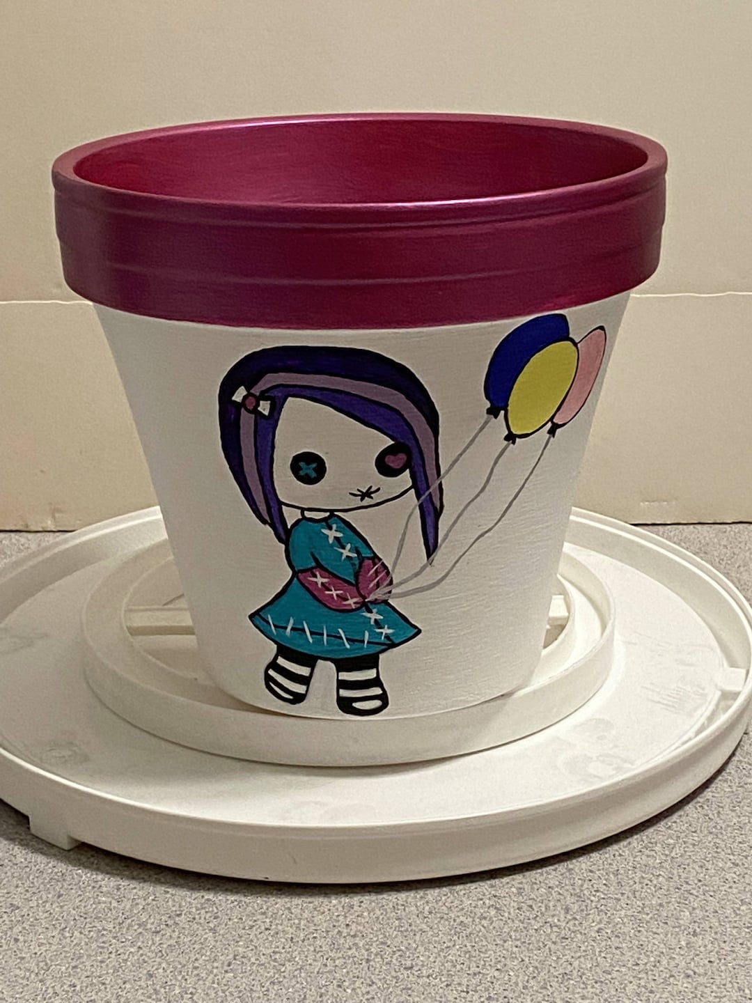 8 Inch Gothic Ragdoll Lolita Style Hand Painted Terra Cotta Clay ...