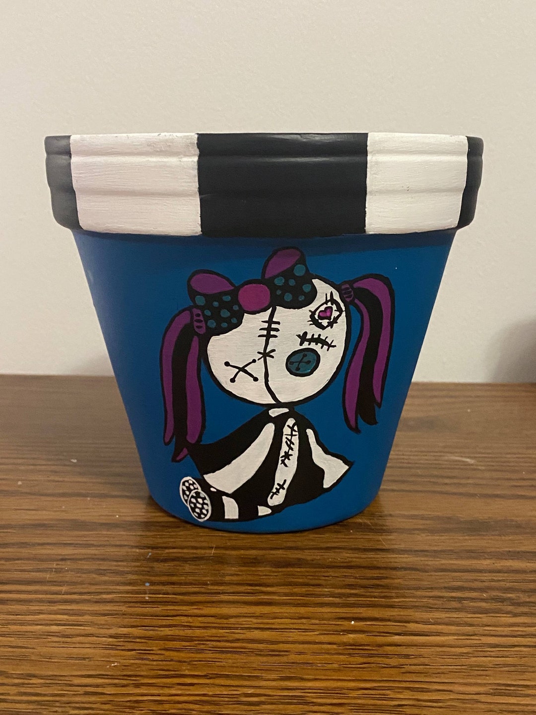 8 Inch Gothic Ragdoll Lolita Style Hand Painted Terra Cotta Clay ...